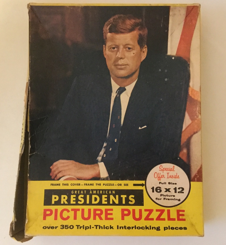 Great American Presidents Picture Puzzle John F. Kennedy - Etsy