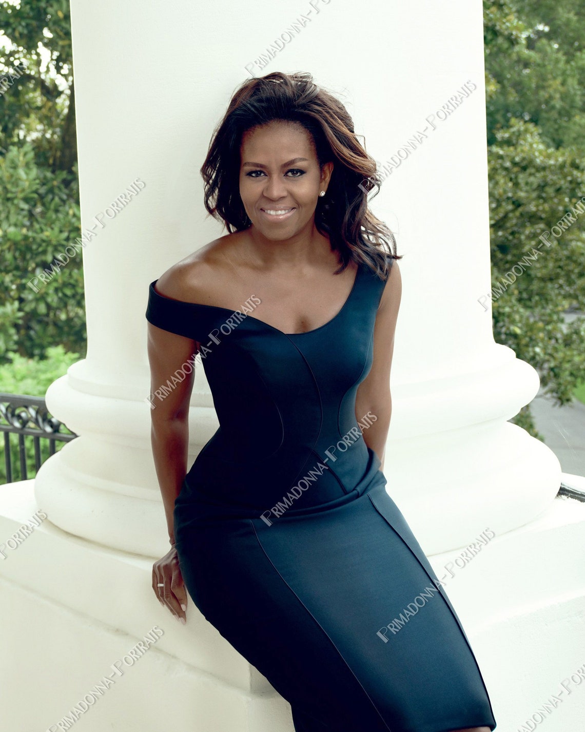 MICHELLE OBAMA 5x7 or 8x10 Photo Print Hollywood 2010s Color Elegant ...