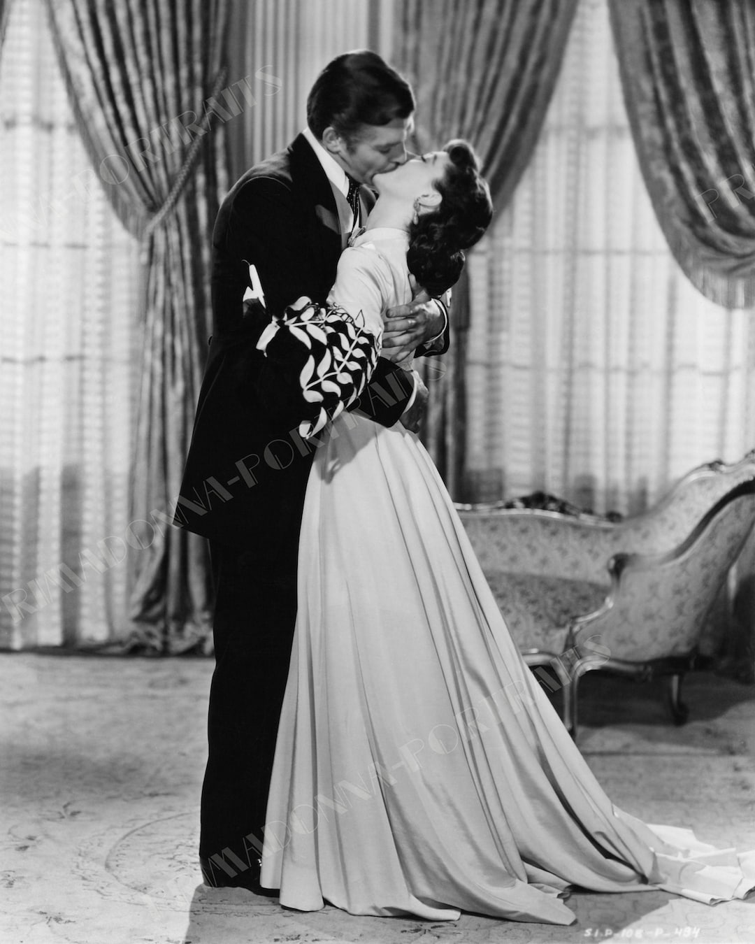 VIVIEN LEIGH and Clark Gable Wall 5x7 or 8x10 Gone With the Wind GWTW ...
