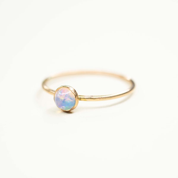 Simple Opal Ring - Etsy