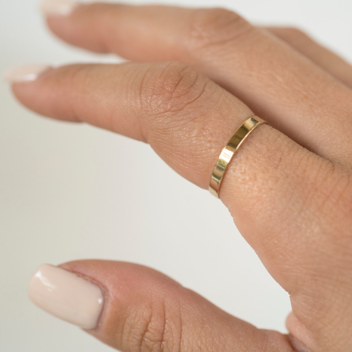Gold Flat Band Ring 2.25mm 14k Gold Filled Ring Gold - Etsy