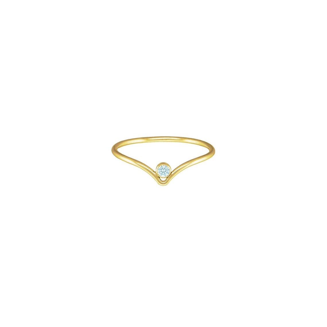 Gold Filled Aquamarine Chevron Stacker - Etsy