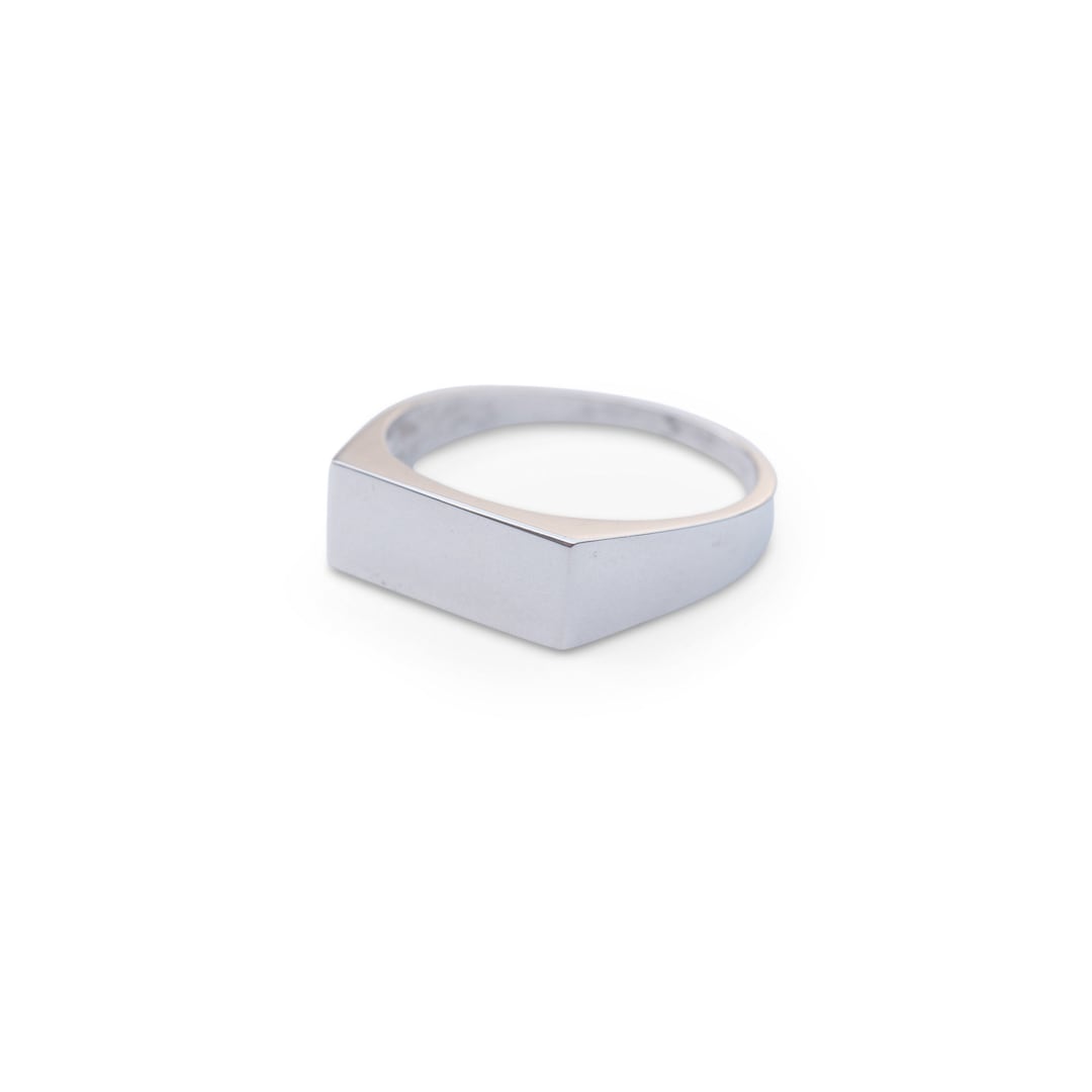 Sterling Silver Rectangle Signet Ring: Custom Engraving - Etsy