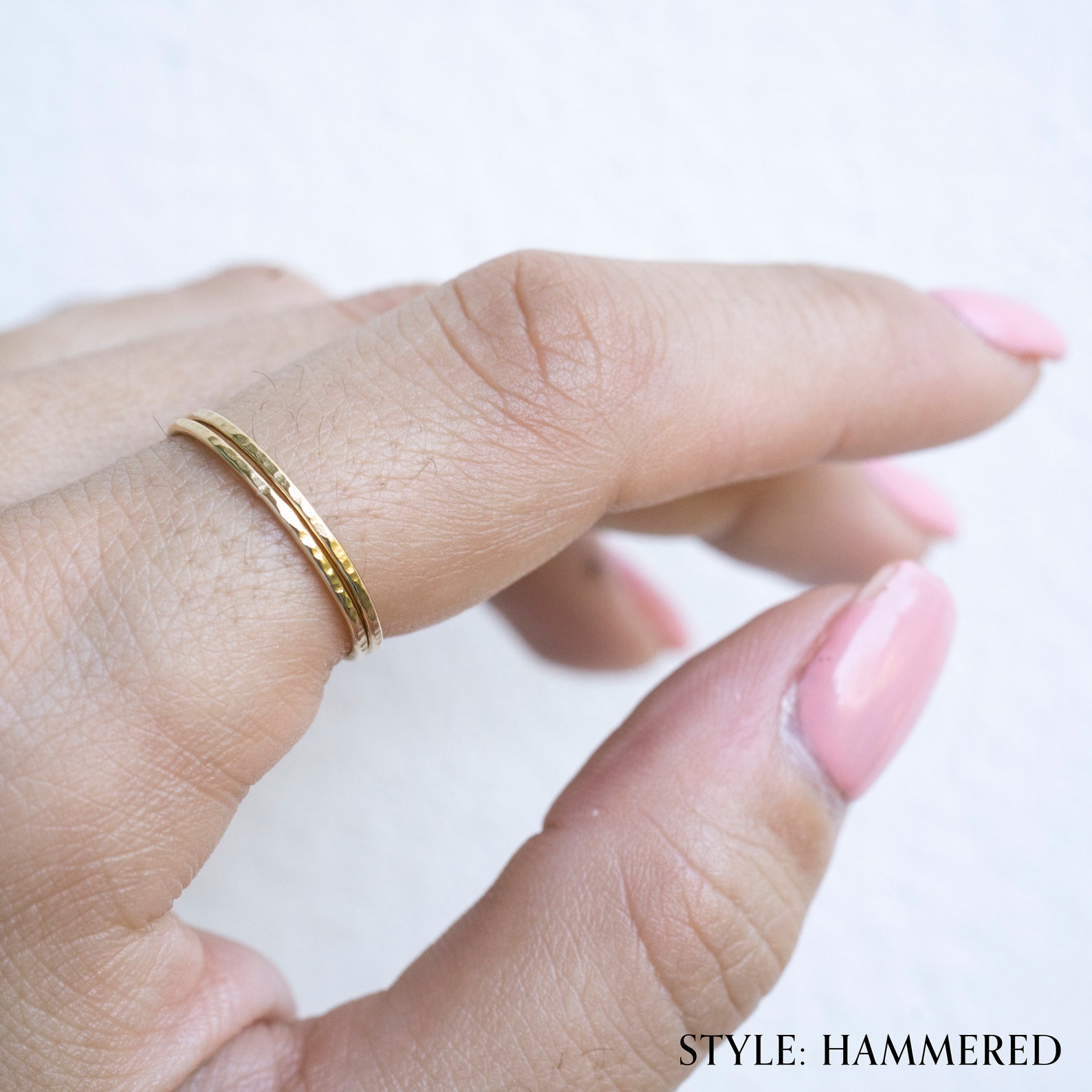 Gold Stackable Ring Set of 3, 14k Gold Filled Ring, Gold Stacker, Gold ...