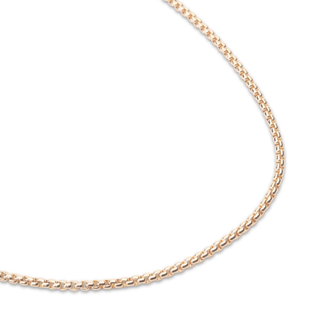 Gold Filled Round Box Necklace - Etsy