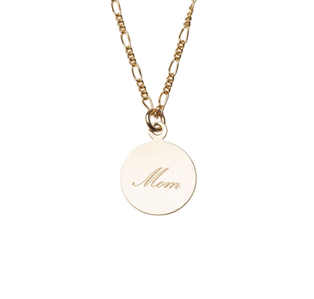Gold Circle Disk Necklace, 14k Gold Filled Necklace, Simple Gold ...