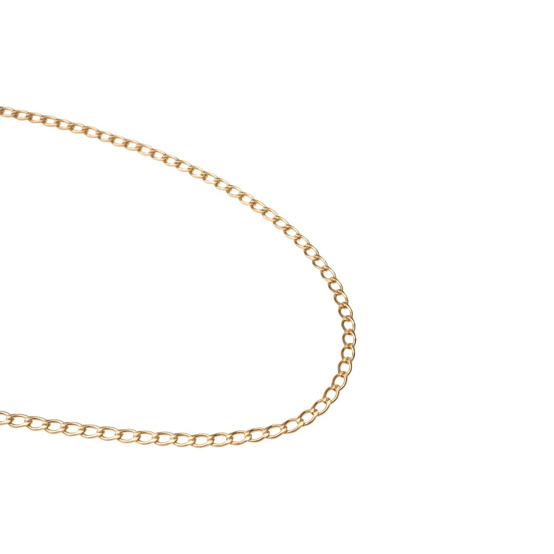 14k Gold Filled Neptune Chain Necklace - Delicate Curb Link - Etsy