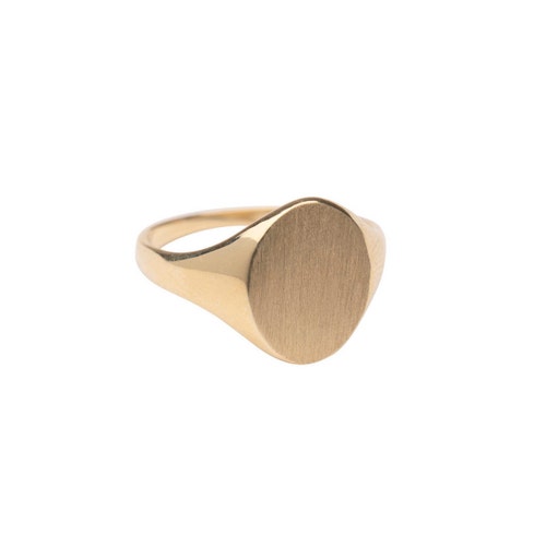 14k Solid Gold Oval Signet Ring. Women's Signet Ring. - Etsy