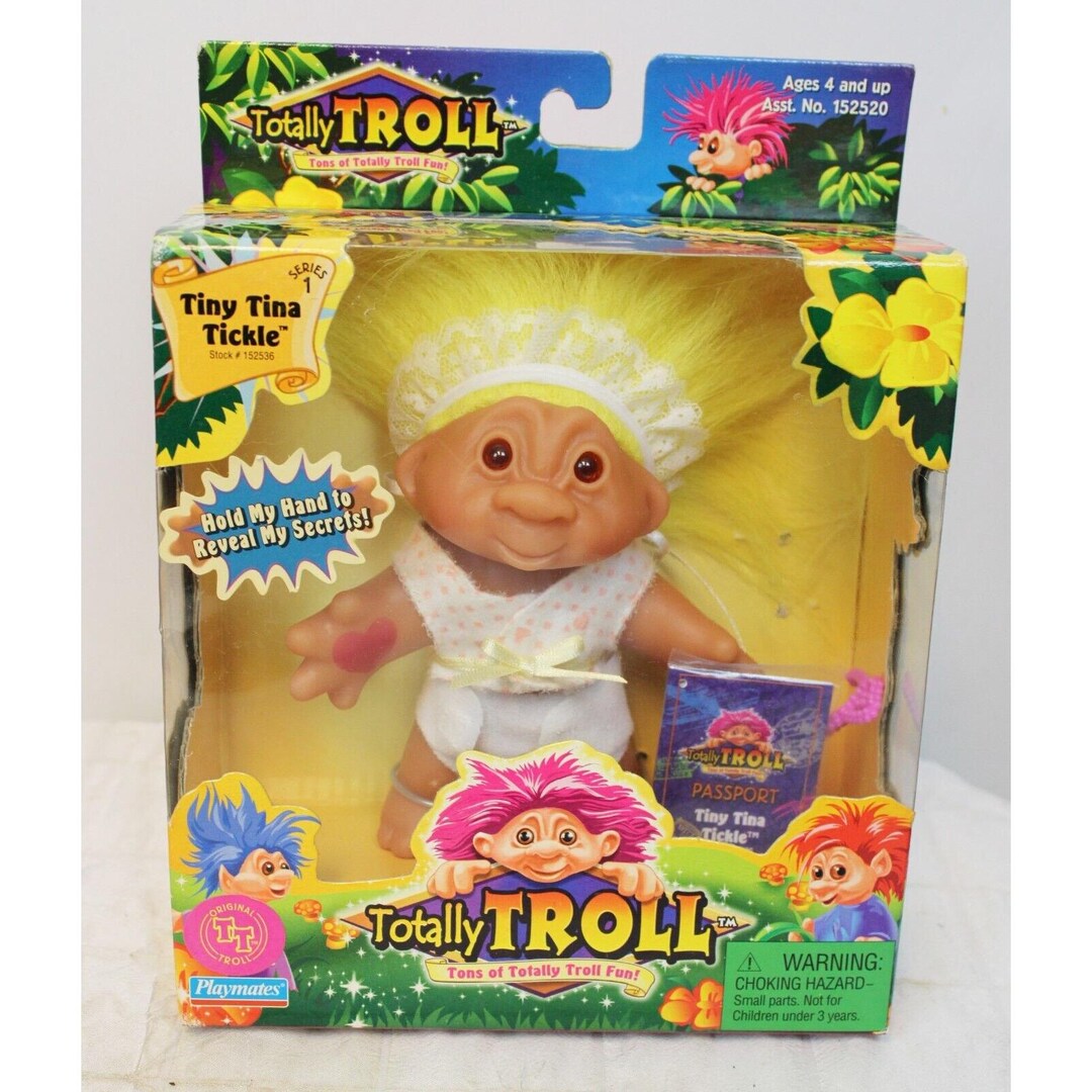 2001 Playmates Totally Troll Tiny Tina Tickle Doll Series #1 Figure ...