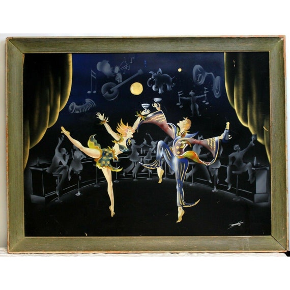 Alex Wittman Airbrush Painting Framed 44x34 Night - Etsy Nederland