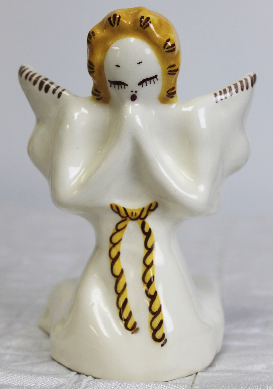 Ariston Products Ceramic Angel Planter Vase Kneeling Praying Open Wing ...