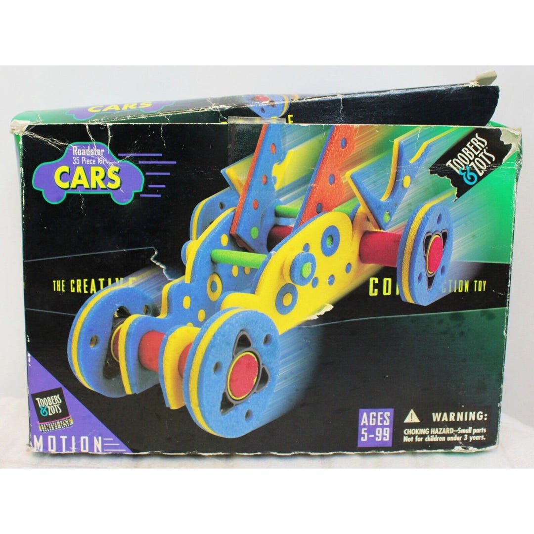 Vtg 1997 Toobers & Zots Roadster Building Kit Car Foam Construction ...