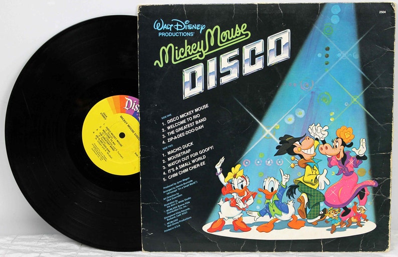 Walt Disney Productions 1979 Disco Mickey Mouse LP Record | Etsy