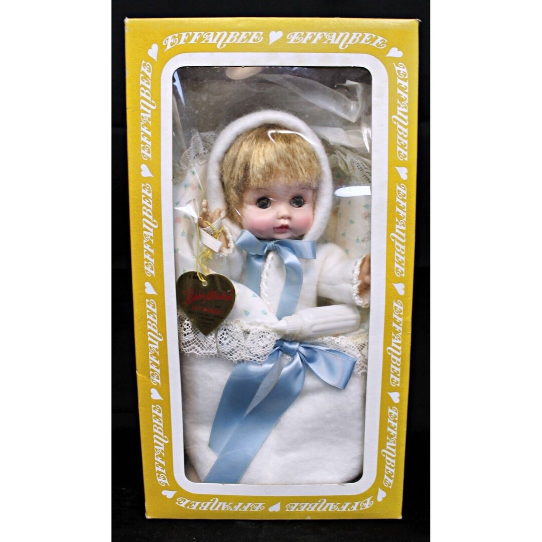 VTG 1971 NIB Baby Winkie Effanbee Blonde 12" Baby Play Doll Open Close ...