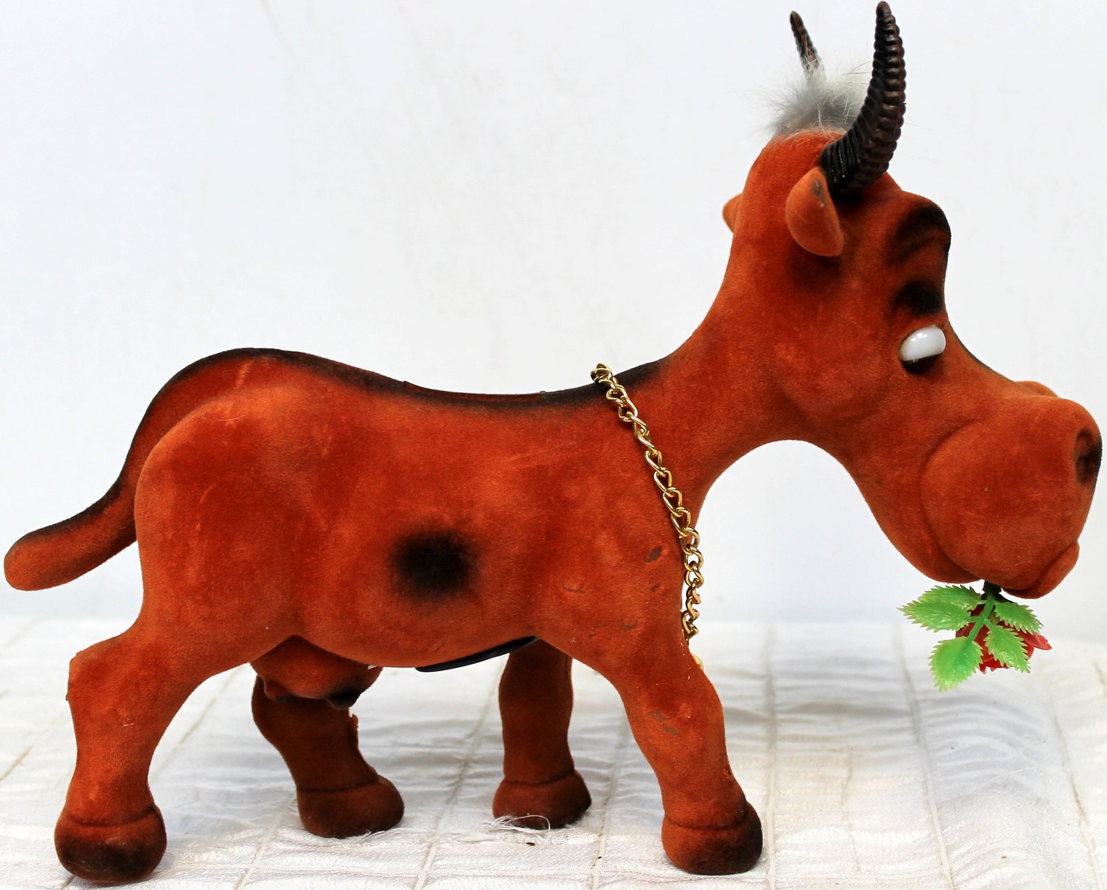 VTG 60s/70s Flocked Brown Ferdinand the Bull Bank Made in Hong - Etsy