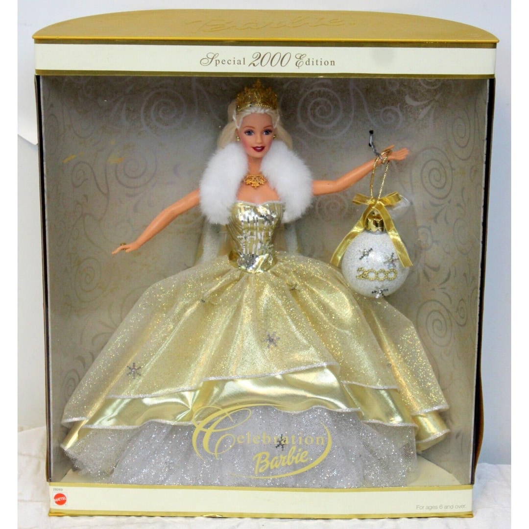 2000 Hallmark Special Edition Celebration Barbie Holiday Gold New Years 28269 - Etsy