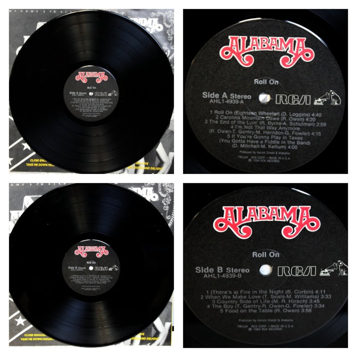 3 VTG 1980s Alabama Albums Records Vinyls LP Country Roll on | Etsy