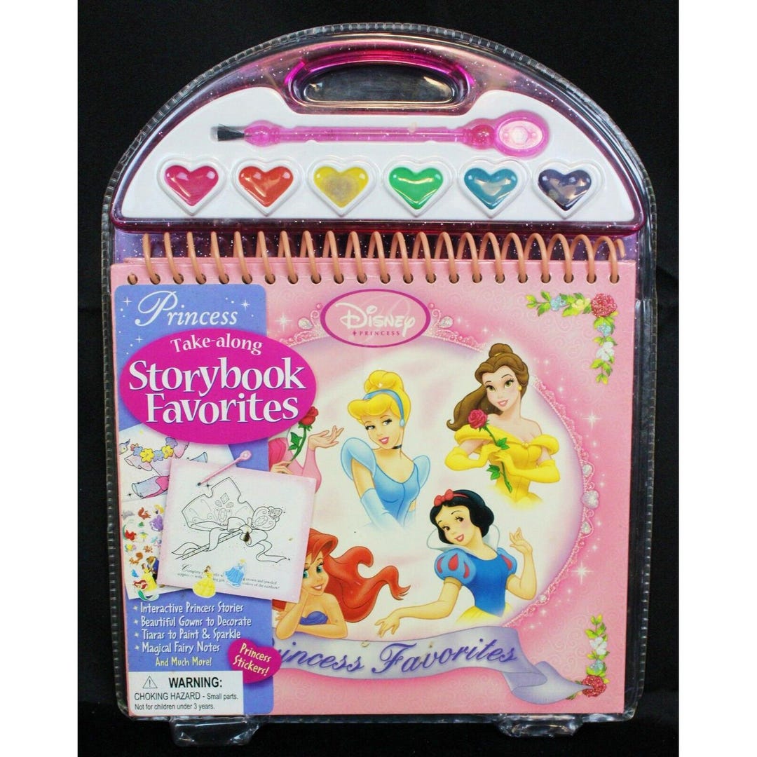 Disney Princess Take-along Storybook Favorites Paint N' Play Stickers ...