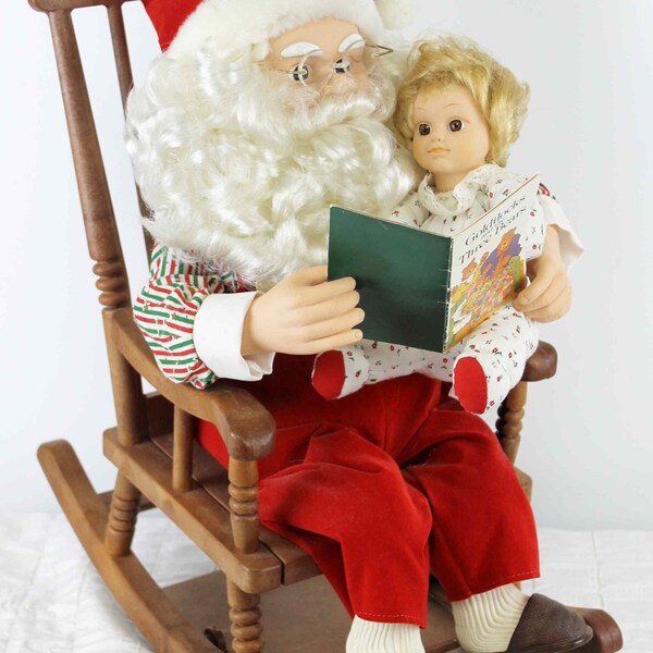 Santa Claus in a Rocking Chair - Etsy