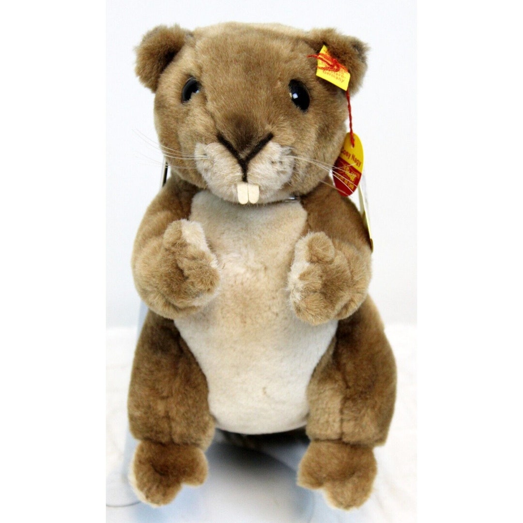 Vtg 80s 90s Steiff Beaver Cosy Nagy Plush Forever Yours Button Ear 5396 ...