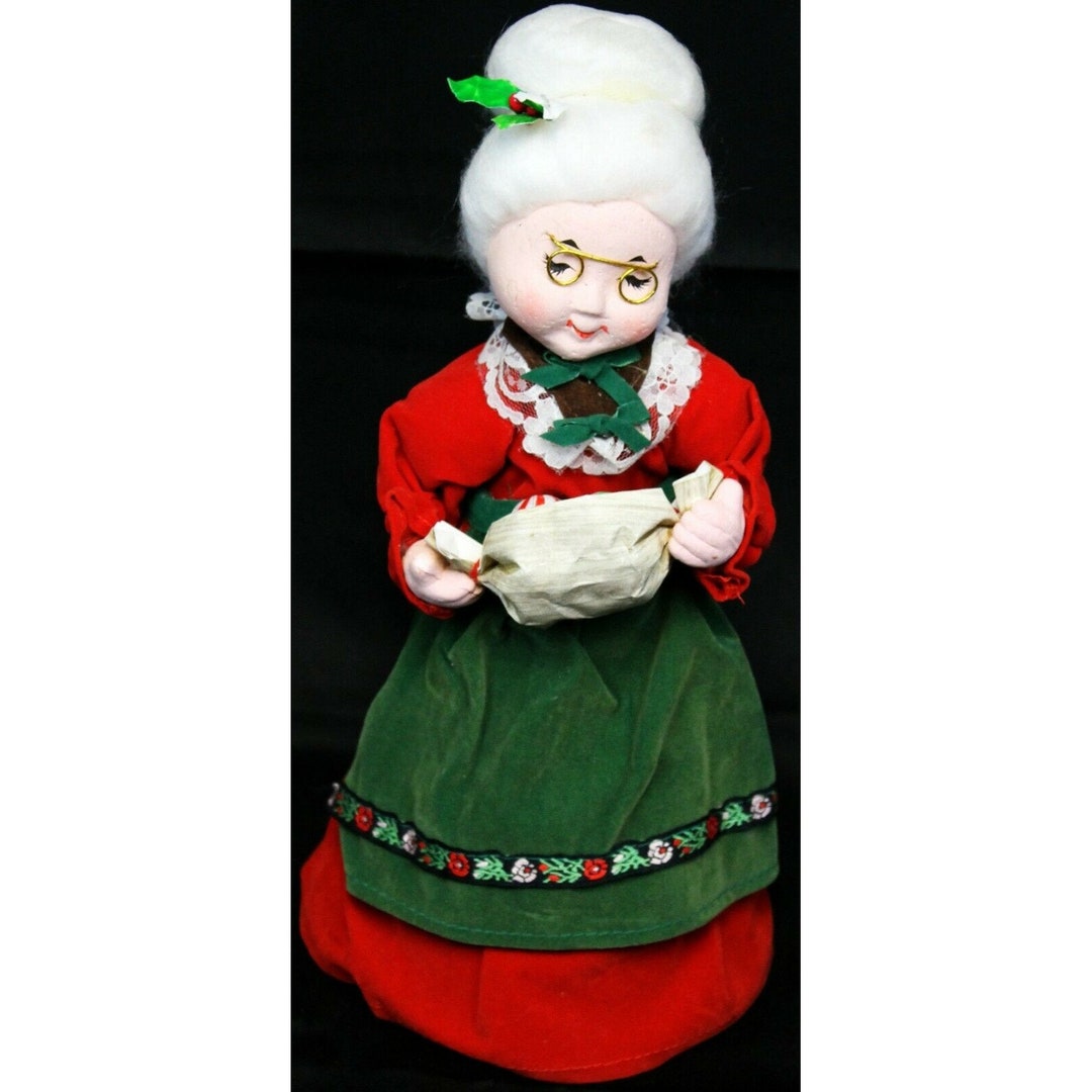 Vtg 80s Handmade Mrs. Claus Figure Christmas Standing Styrofoam Candy ...