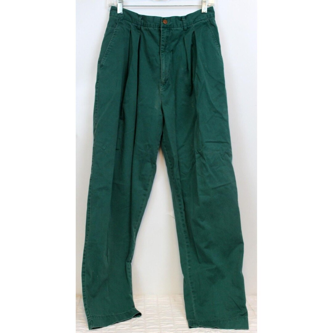 VTG 80s Gap Green Khaki Pants Sz 12 Classic Fit Pockets Pleated Front ...