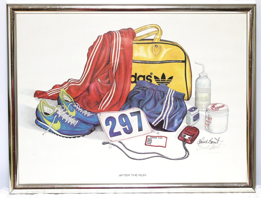 Harold Barnett After the Run Signed Print Numbered 1978 Framed Nike Adidas Sport - Etsy