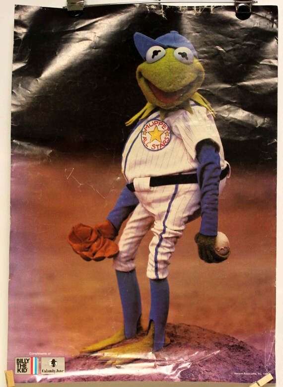 1981 Muppets Poster Kermit the Frog Baseball All Star Print | Etsy UK