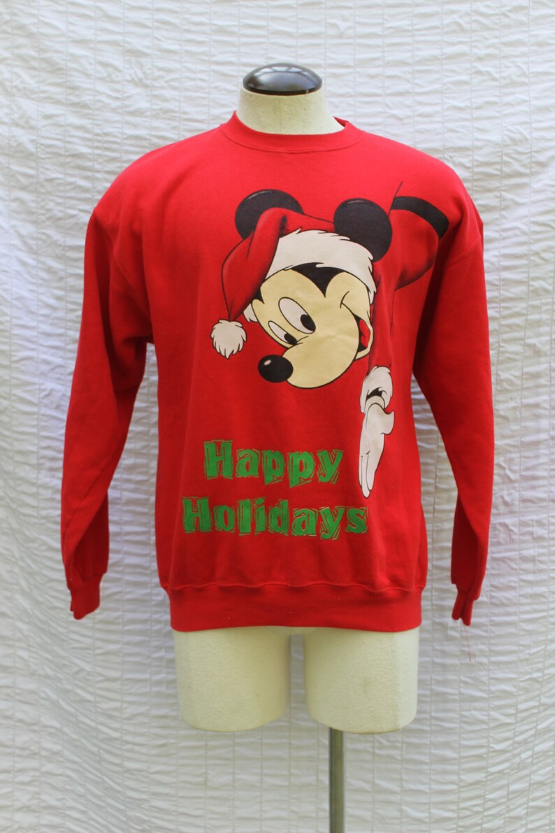Disney Designs Christmas Mickey Mouse Sweatshirt Santa | Etsy