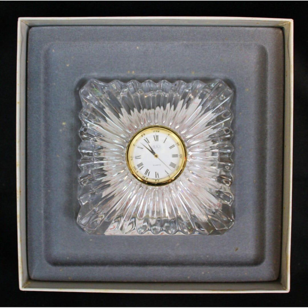 VTG Mikasa West Germany Quadrant Quartz Clock Small Desk Crystal Roman ...
