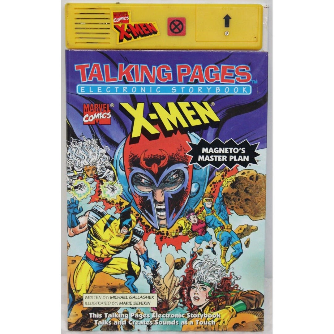 1995 Talking Pages Electronic Comic Book Marvel X-men XMEN Magneto's ...