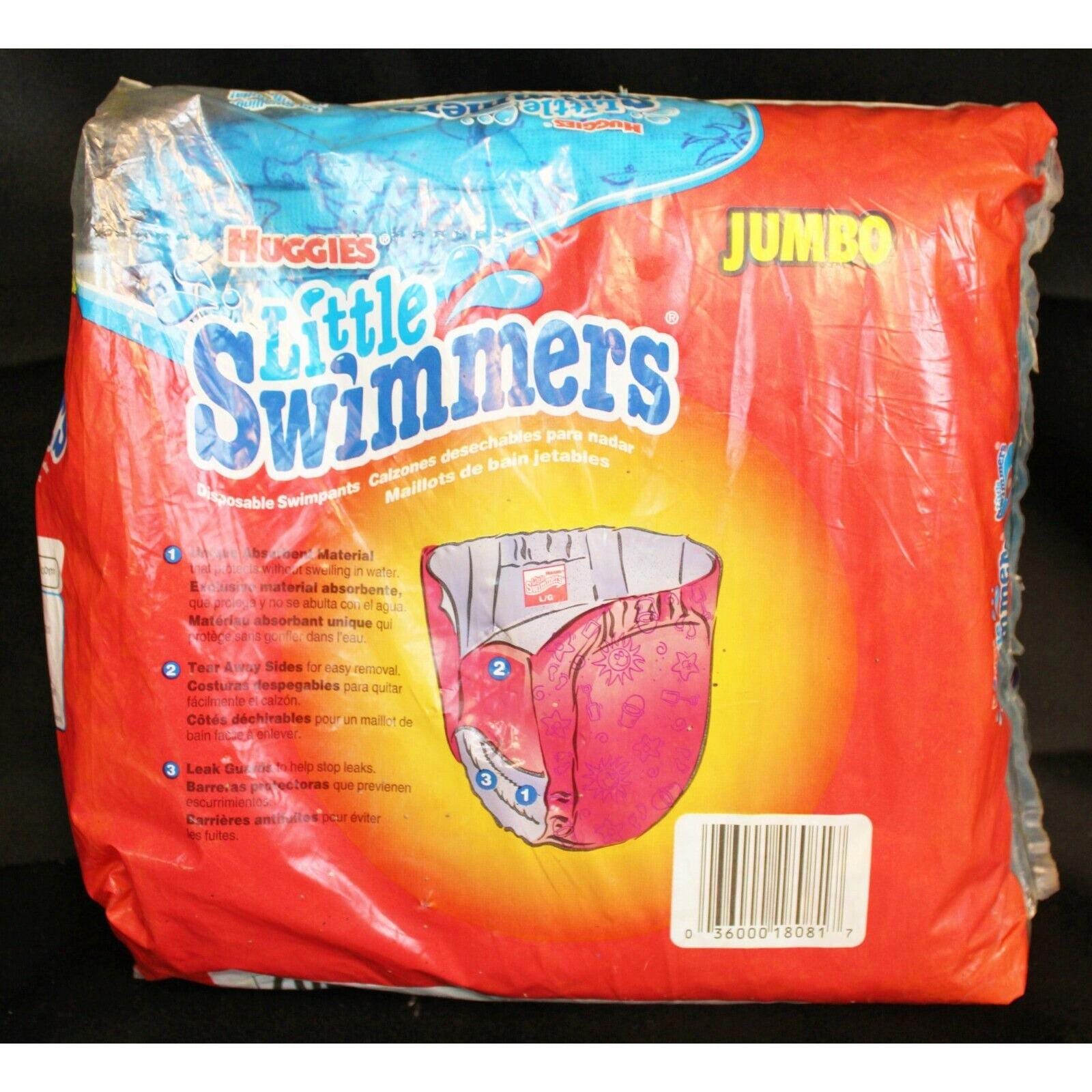 20 Vtg 2000 Huggies Little Swimmers Diapers Sz L Jumbo Blue Disposable ...