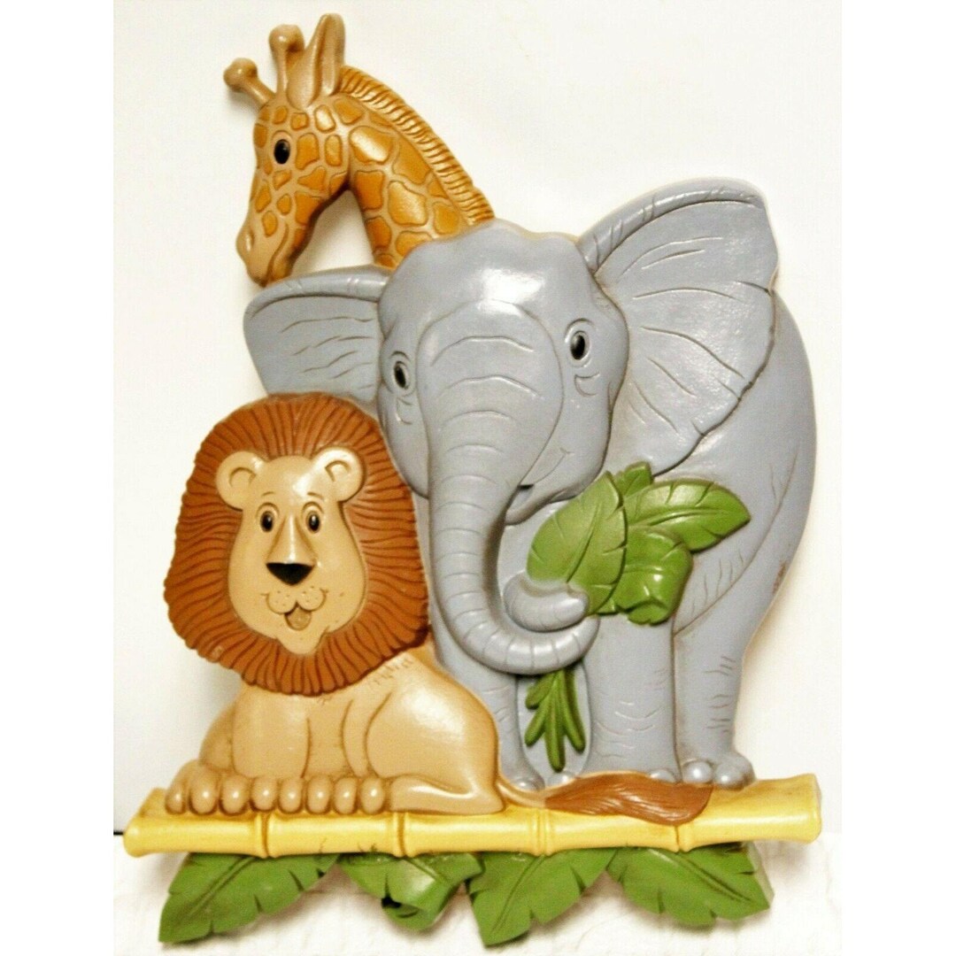 Vtg 80s Home Interiors Plastic Molded Wall Decor Nursery Kids 5152 ...