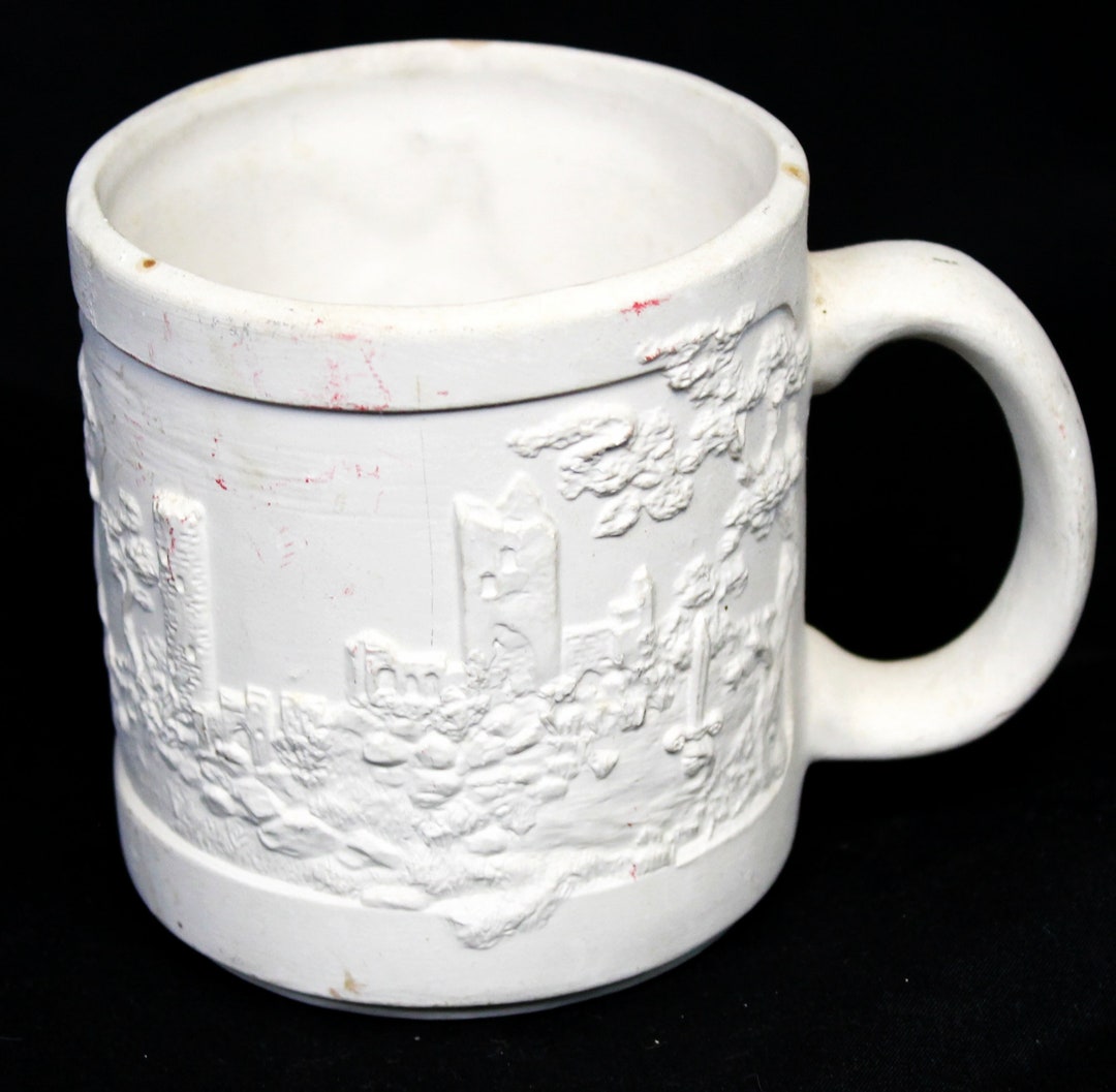 VTG Merlin Wizard Castle Mug Unglazed Pottery Greenware Ceramic Art ...