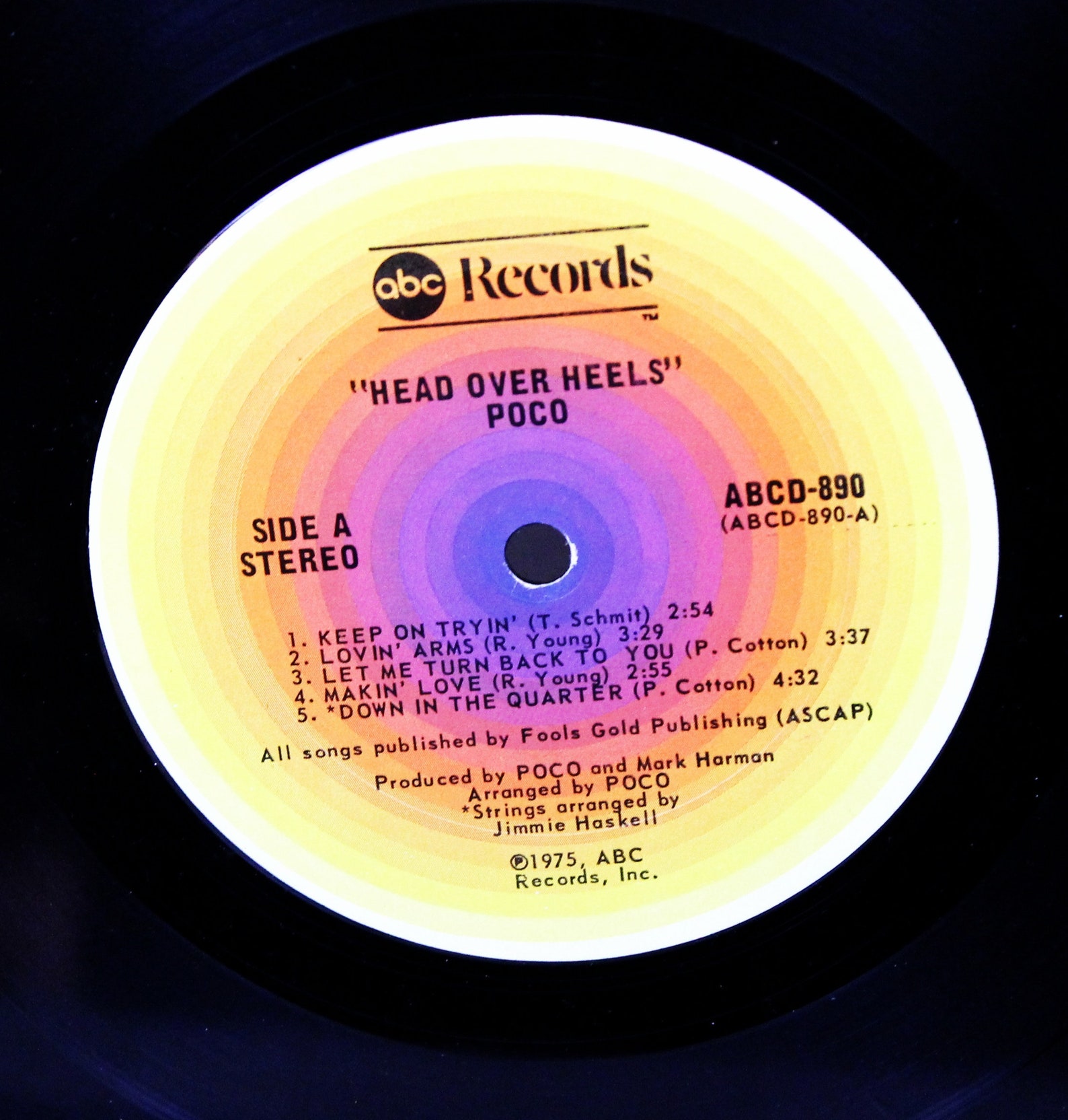 1975 Poco Head Over Heels ABC Label LP Vinyl Record | Etsy