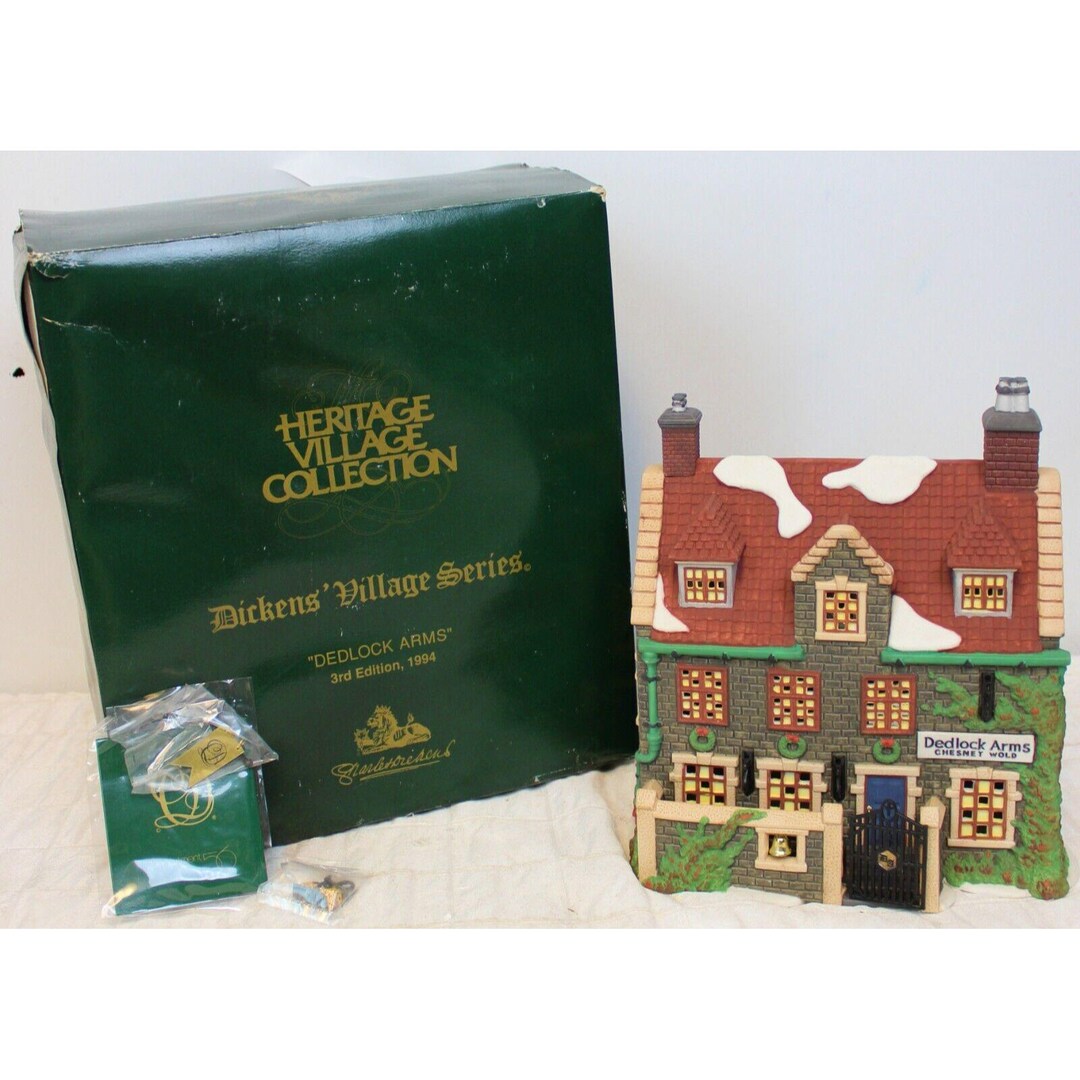 NEW 1994 Dept 56 Heritage Village Dickens' Series Dedlock Arms 5752-5 ...