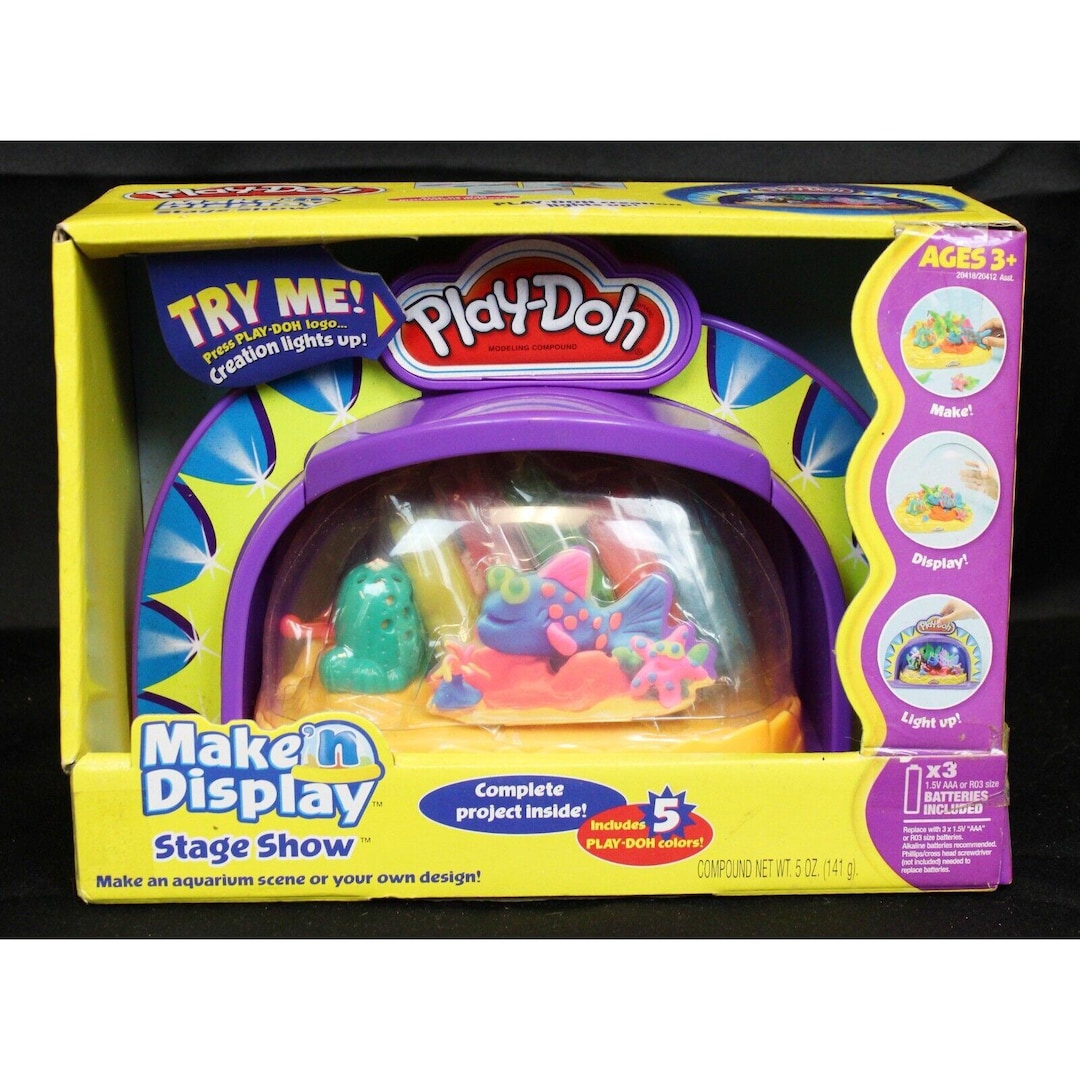 Play-doh Make'n Display Stage Show Toy Light up Aquarium Fish Tank Kid ...