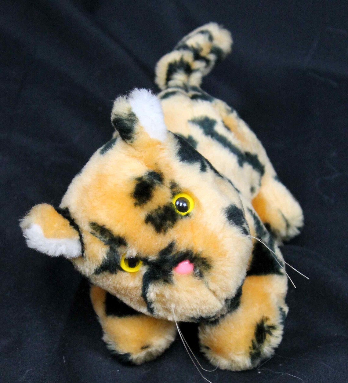 Plush Tiger Small Laying Down Playful Pink Nose Orange Eyes - Etsy