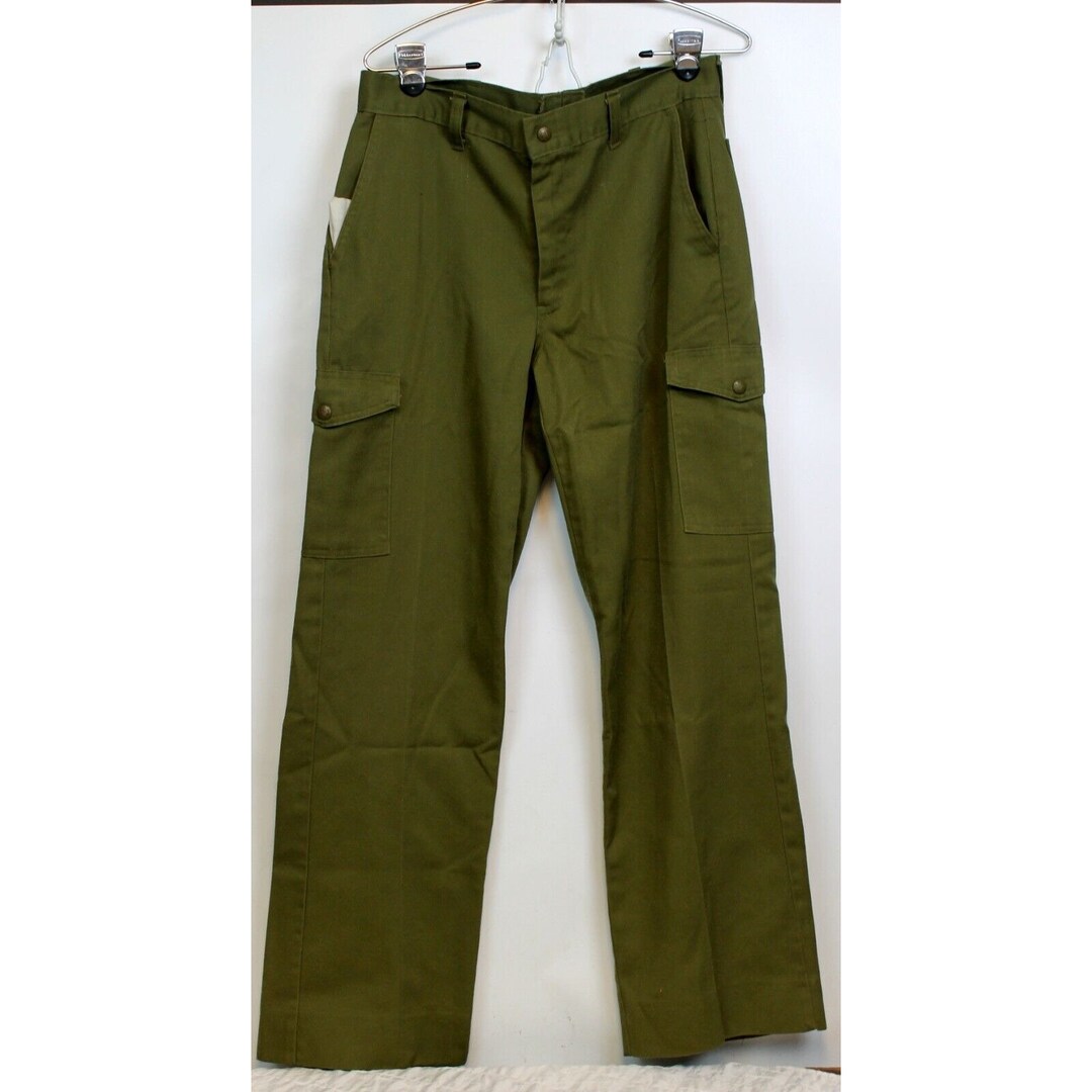VTG 80s Boy Scouts of America Waist Size 32 Green Pants Straight Leg ...