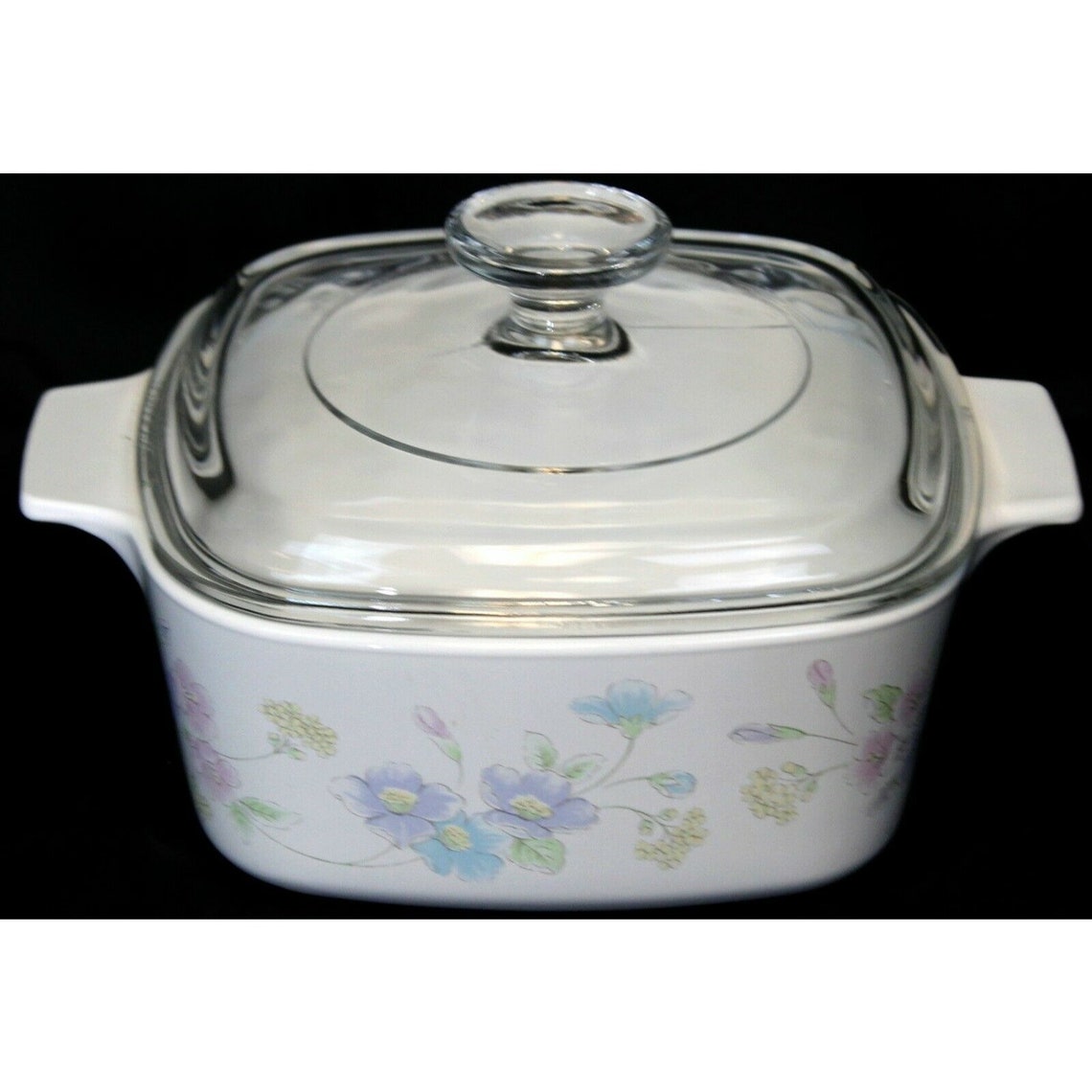 VTG 1980s Corning Ware Pastel Bouquet Square Casserole Dish - Etsy