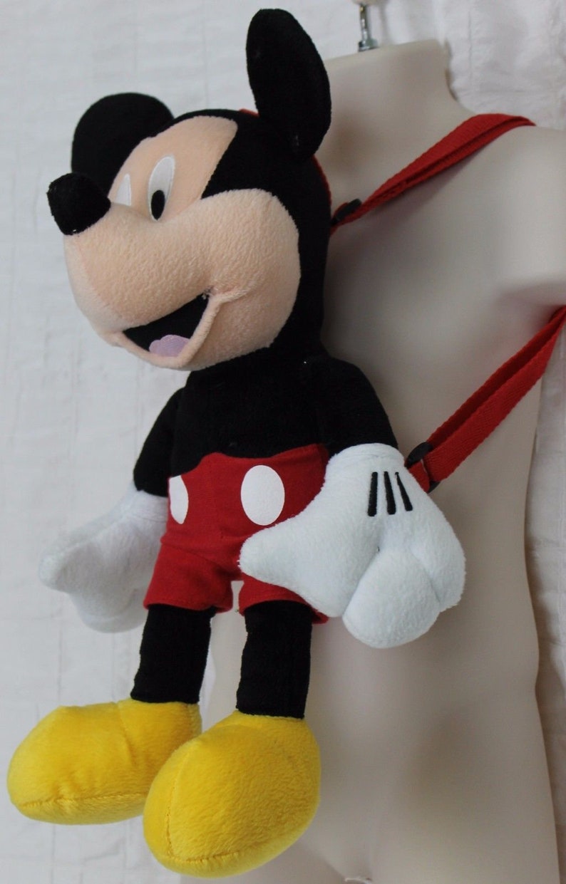 Disney Mickey Mouse Backpack Plush Toy 15 Adjustable | Etsy