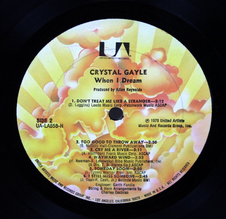 1978 Crystal Gayle When I Dream Vinyl LP United Artists Record | Etsy
