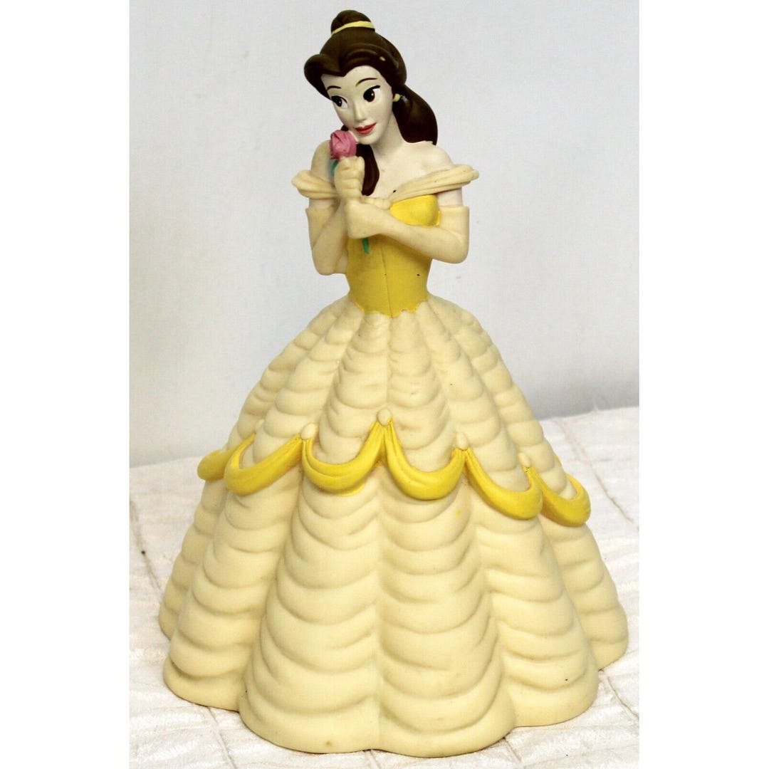 Vtg Disney Belle PVC Plastic Coin Bank Piggy Beauty & the Beast ...
