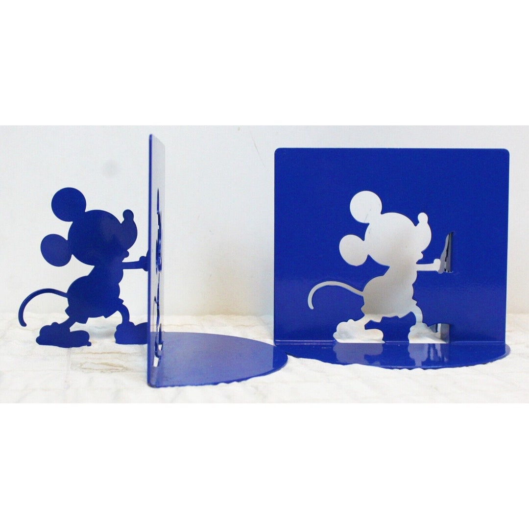 2 Pc Michael Graves Mickey Mouse Book Ends Pair Disney Silhouette Cut ...