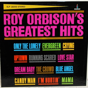 Vtg Roy Orbison's Greatest Hits Vinyl Album Monument Records Country ...