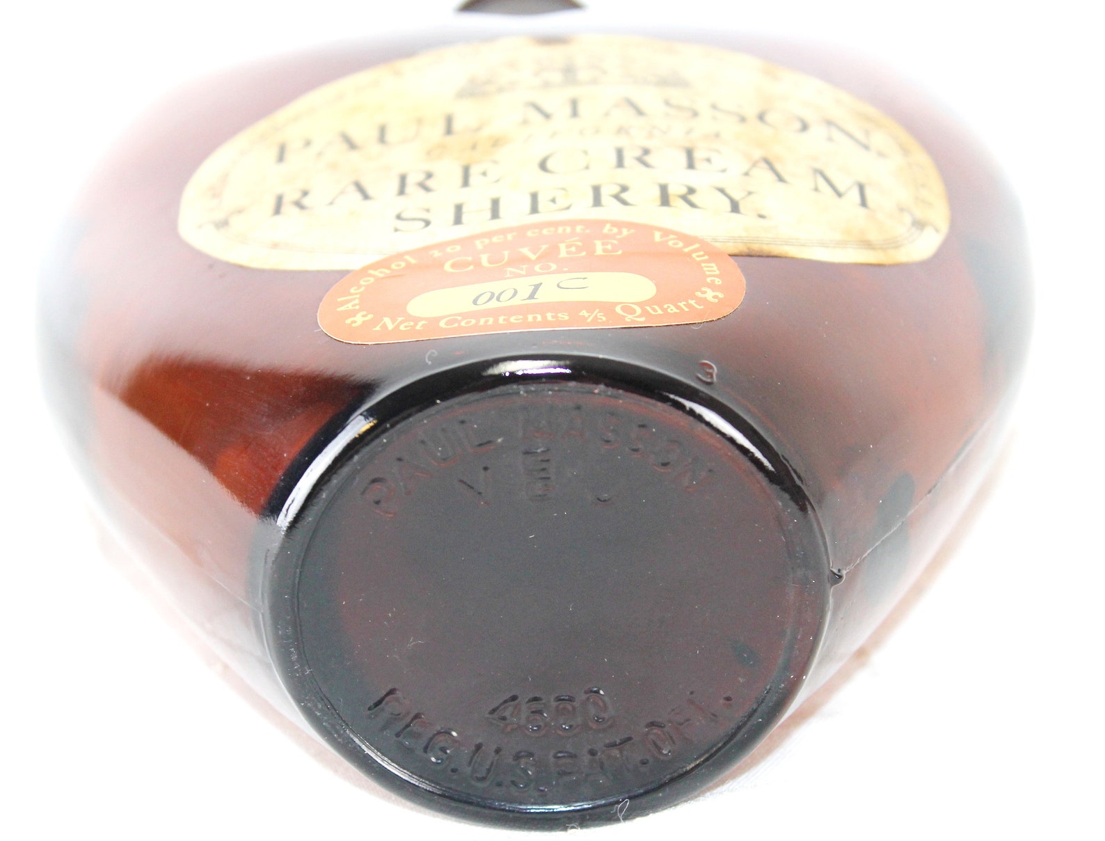 Paul Masson Rare Cream Sherry Liquor Bottle Empty Heart Shaped Etsy