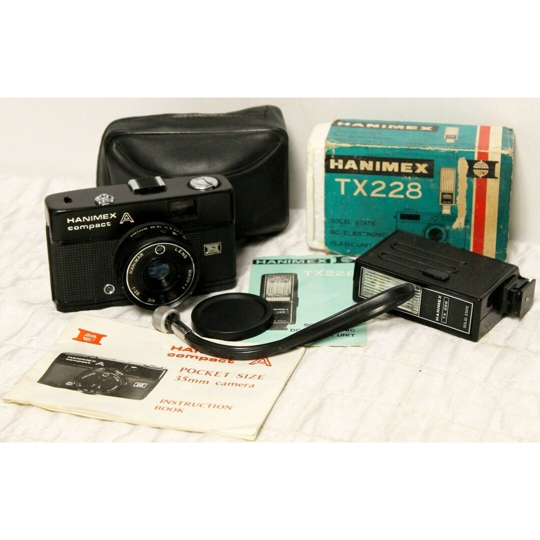 Hanimex Compact A Camera Case TX228 Flash Attachment Instruction ...