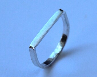 Rune Adjustable Sustainable Sterling Silver Double Bar Ring, Eco ...
