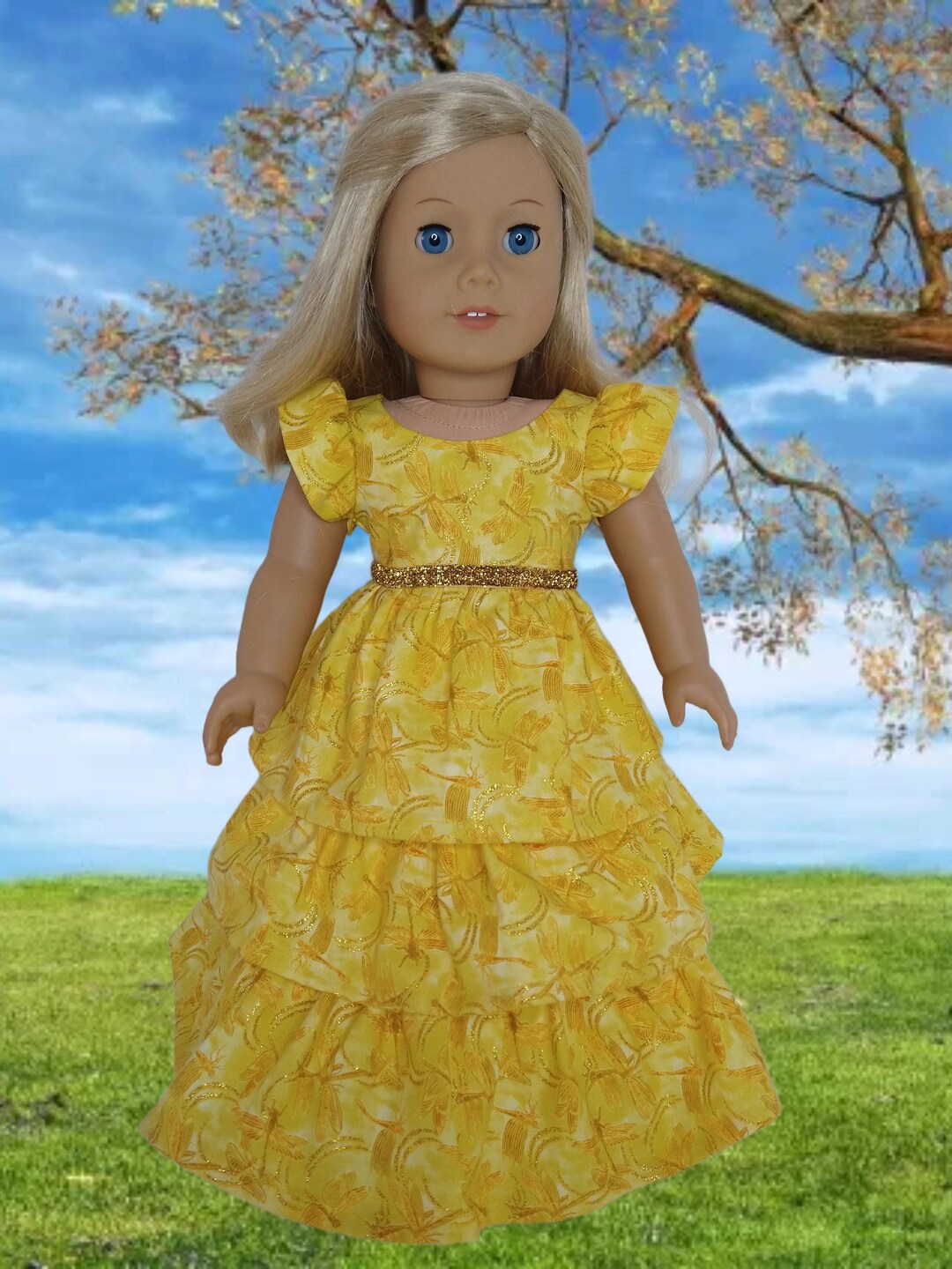18-inch Doll Outfits American Made Ruffled Dress | Fits 18" Dolls E88a ...