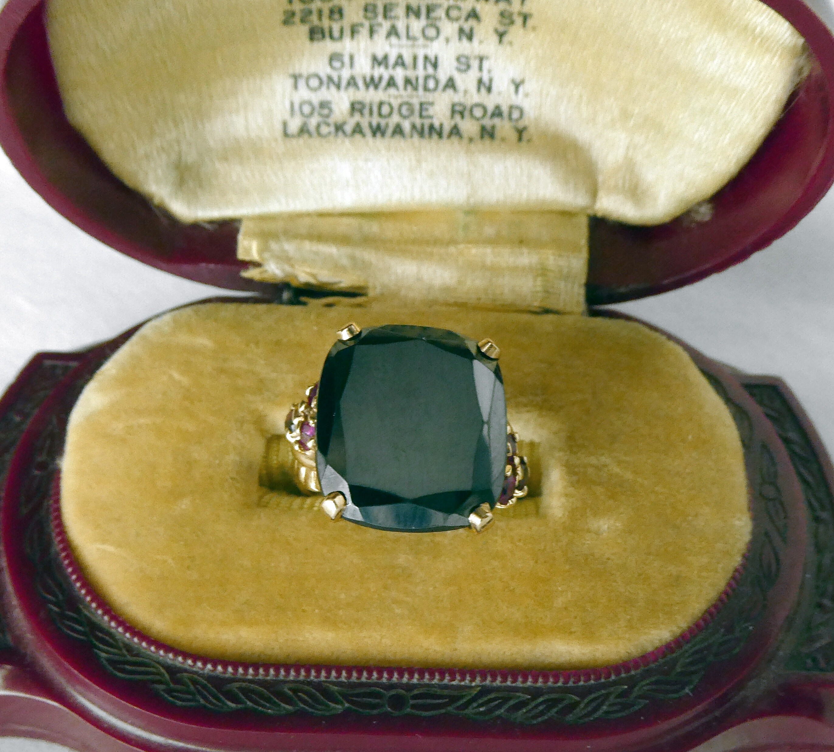 Vintage Retro Art Deco Black Spinel Ruby Ring 14k Gold 1940s - Etsy